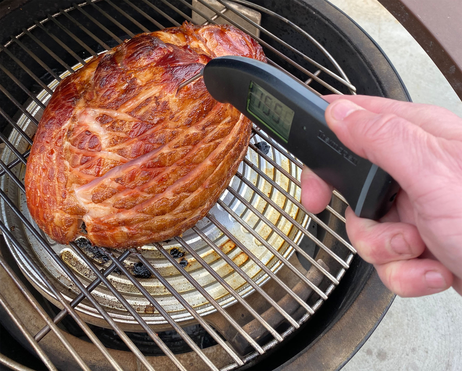 Delicious Double Smoked Ham on the Big Green Egg | GrillGirl