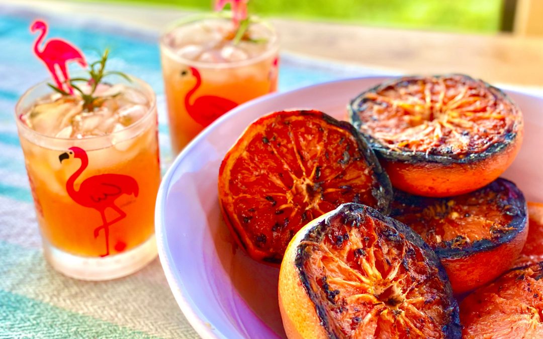 Grilled Grapefruit Paloma (Tequila and Grapefruit Cocktail) - Grill Girl