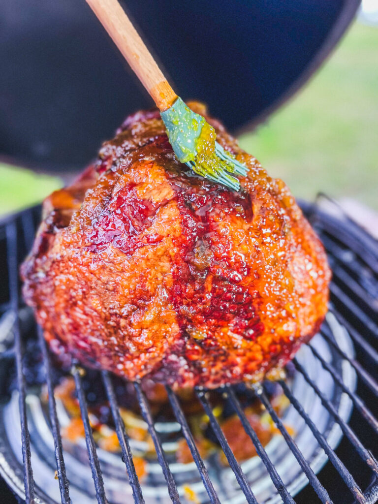 Delicious Double Smoked Ham on the Big Green Egg | GrillGirl