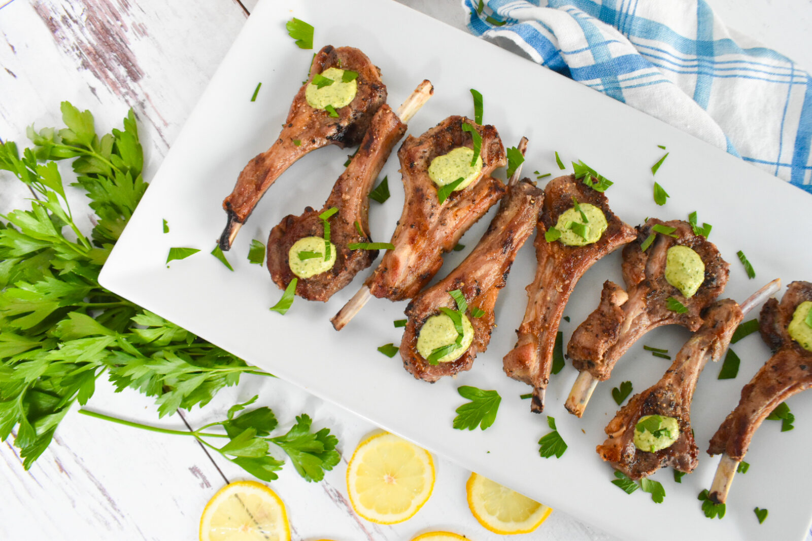 Grilled Lamb Rib Chops with Lemon Mint Gremolata - Grill Girl